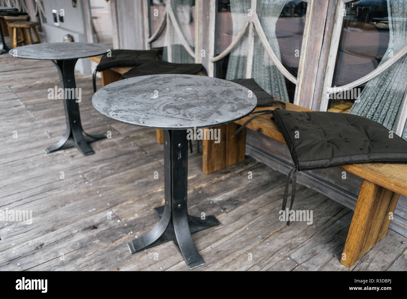 Great restaurant furniture design in modern grunge style Stock Photo ...