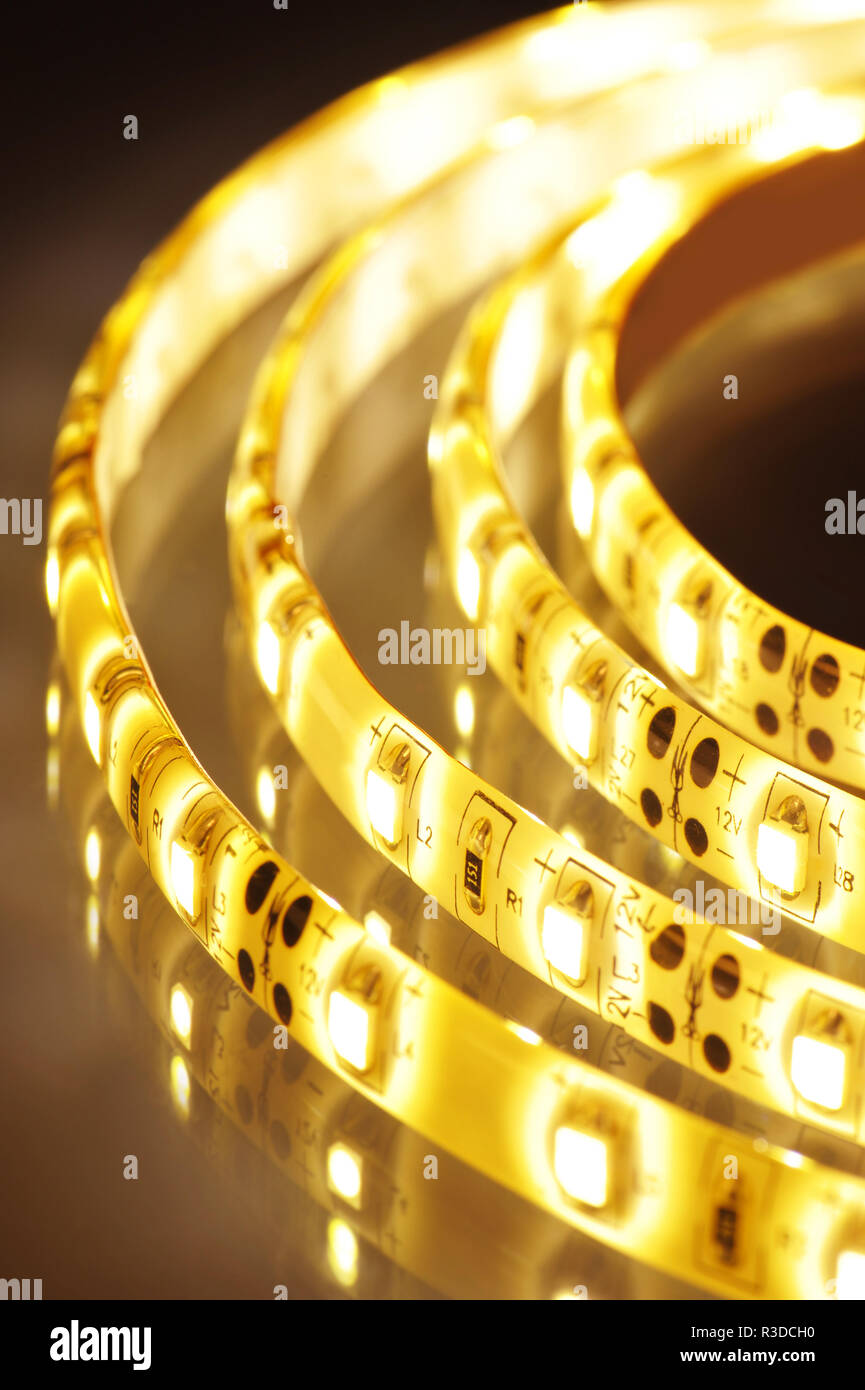 warm white led strip Stock Photo - Alamy