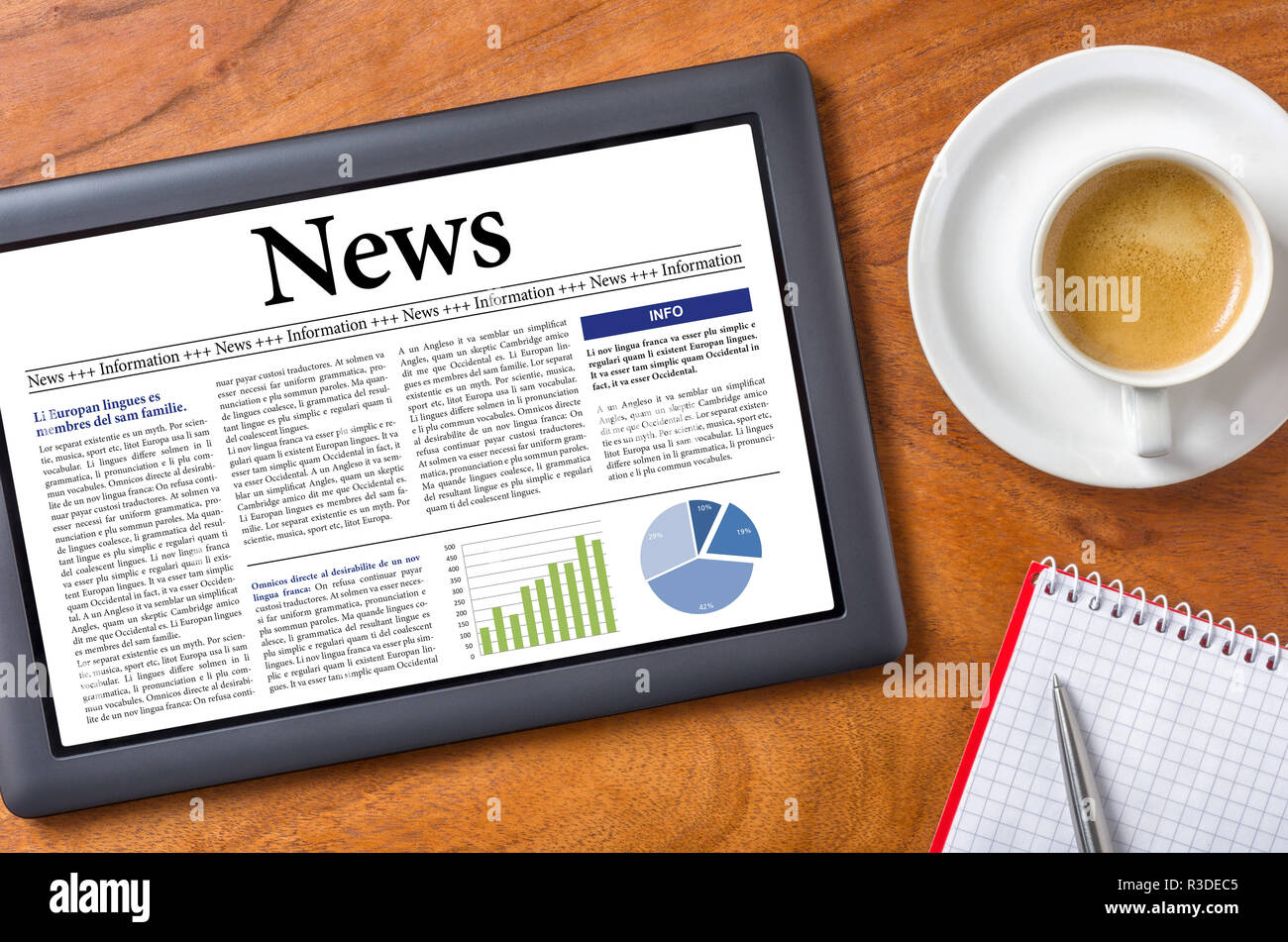 tablet desk - news Stock Photo - Alamy