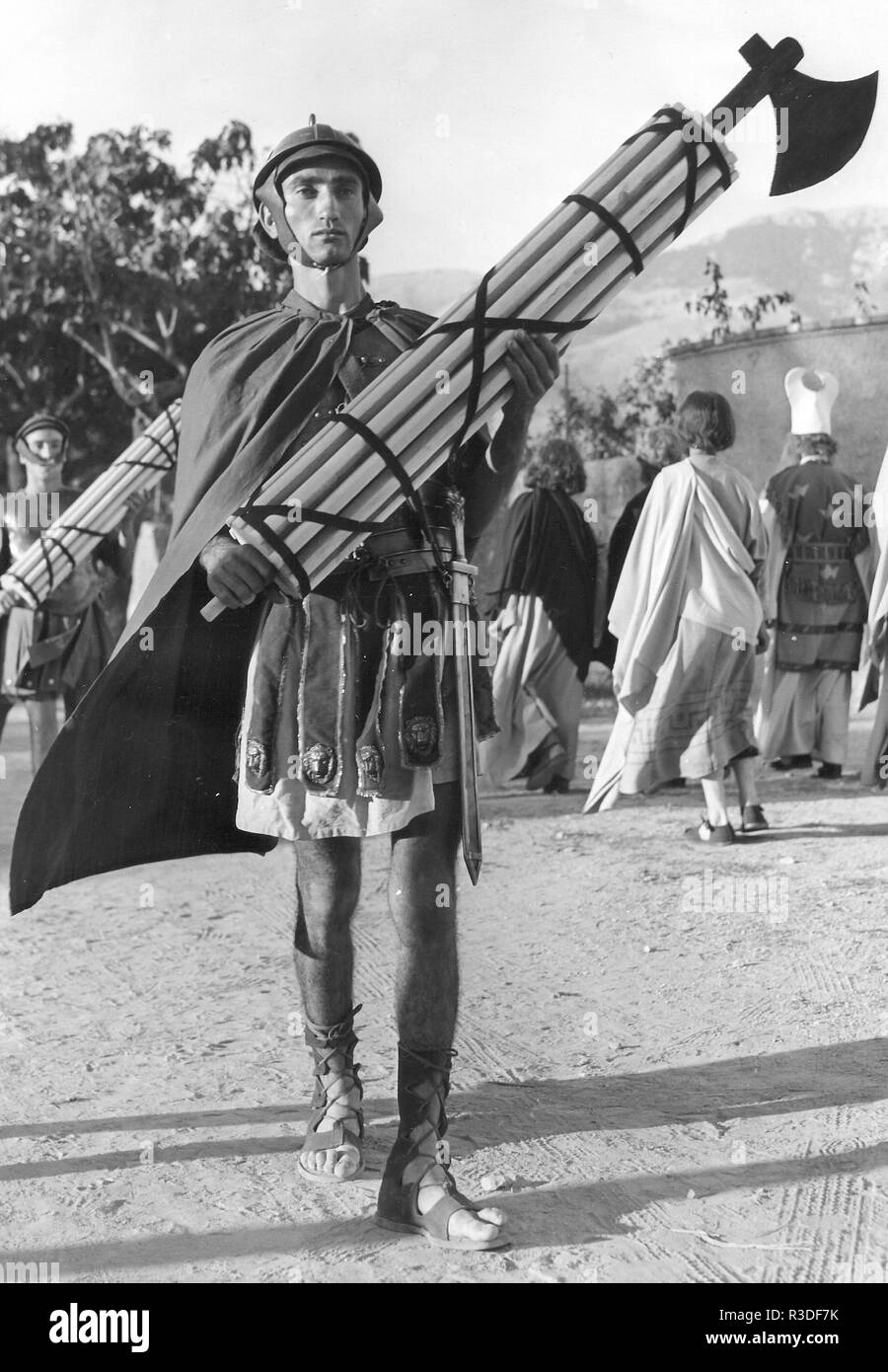 Film set Roman soldier Stock Photo - Alamy