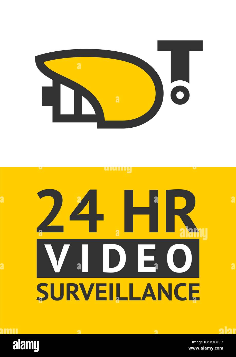 Notice police warning cctv Stock Vector Images - Alamy