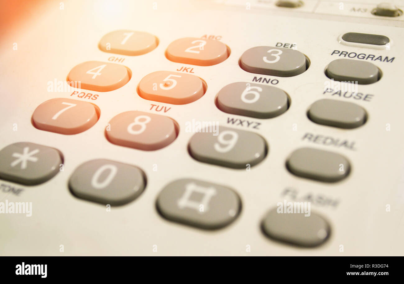 telephone keypad / close up of grey keypad of telephone - Phone button ...