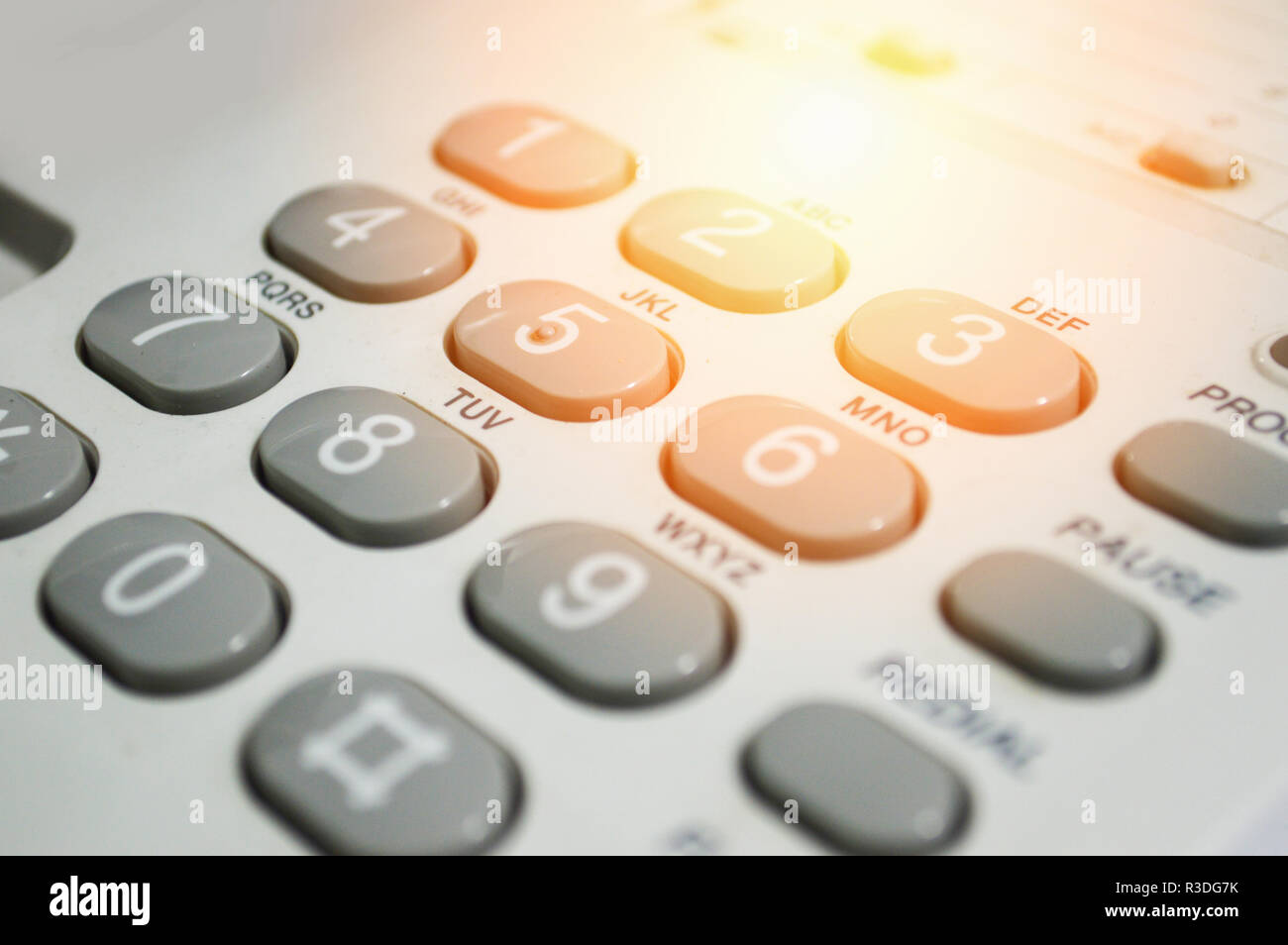 telephone keypad / close up of grey keypad of telephone - Phone button ...