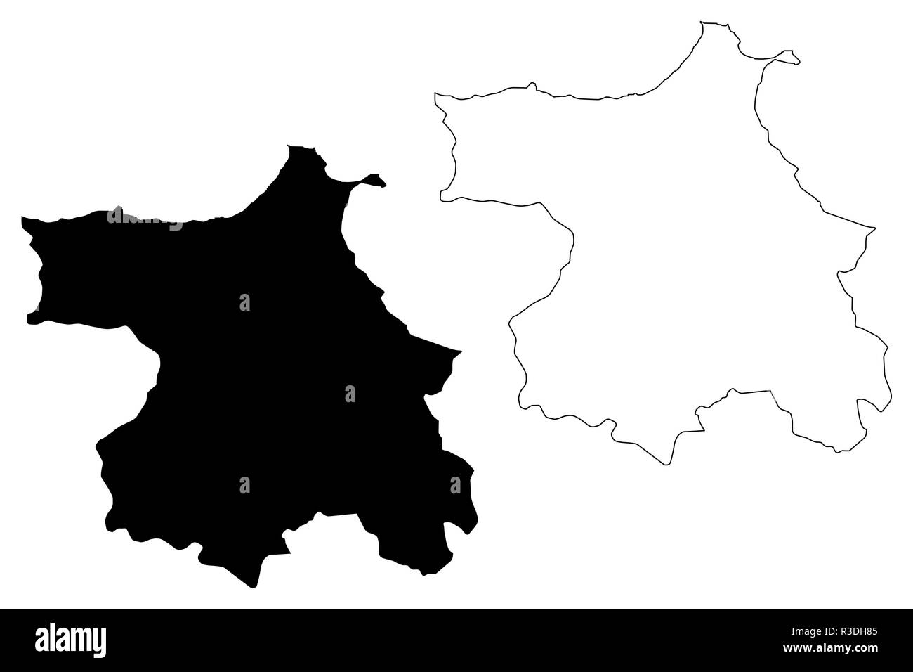 Sinop (Provinces of the Republic of Turkey) map vector illustration ...