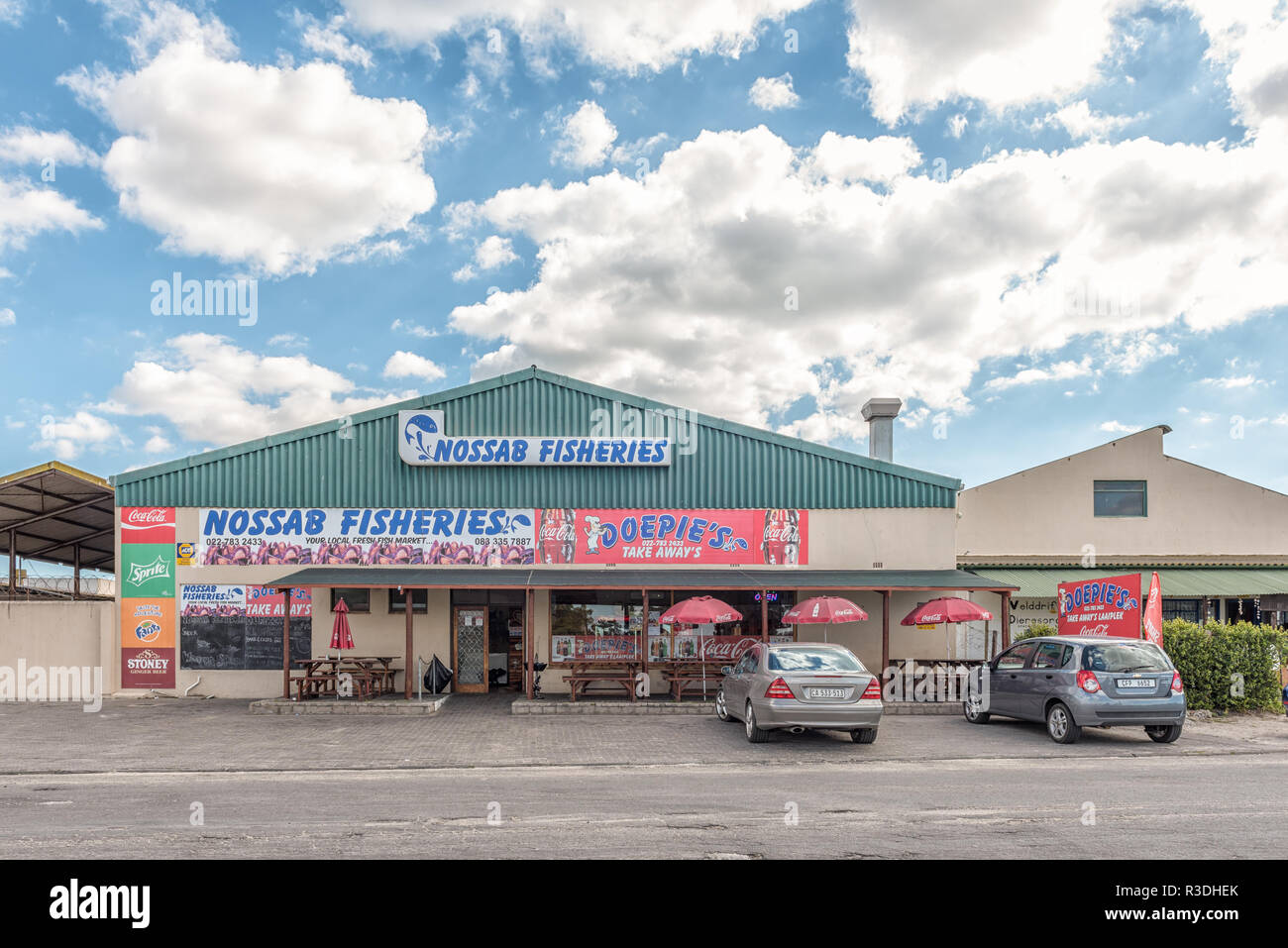 LAAIPLEK, SOUTH AFRICA, AUGUST 21, 2018: A street scene, with Nossab ...