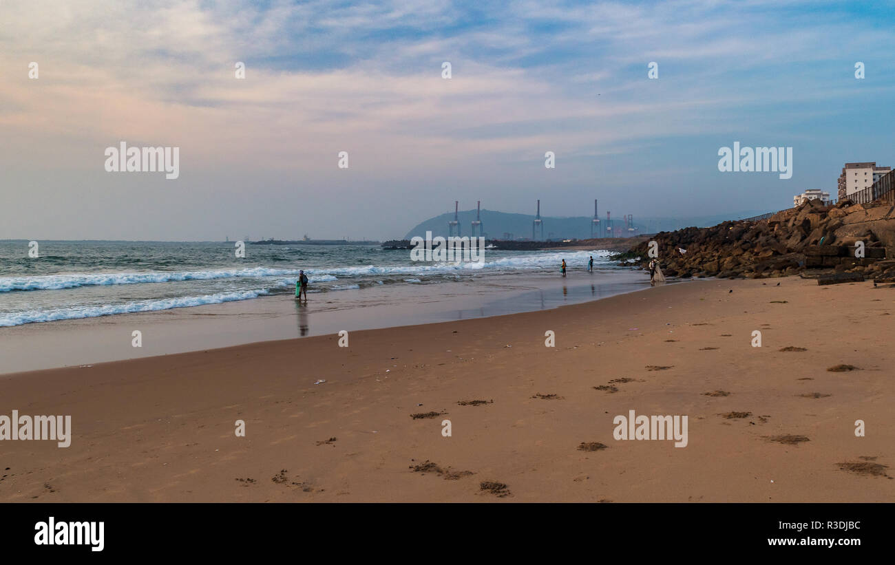 November 14,2018. Visakhapatnam, India. Rocky beach of vizag ...