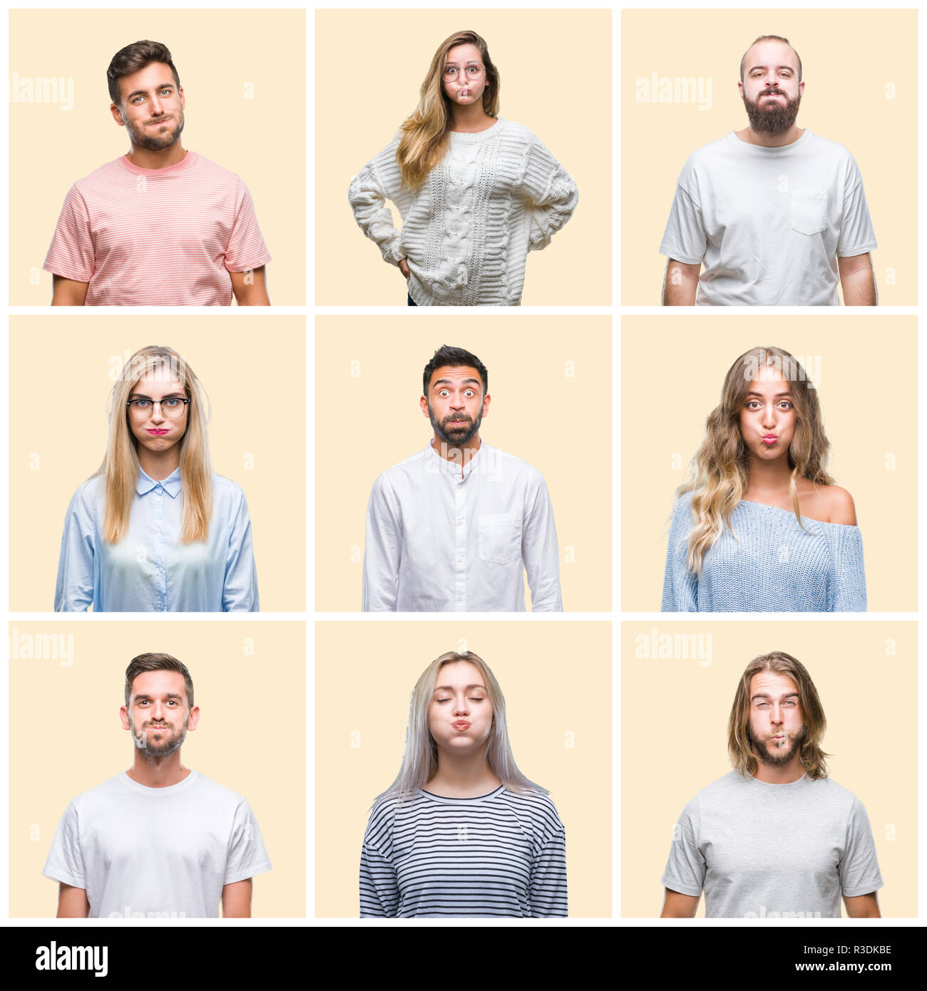 Puffed cheeks men hi-res stock photography and images - Alamy