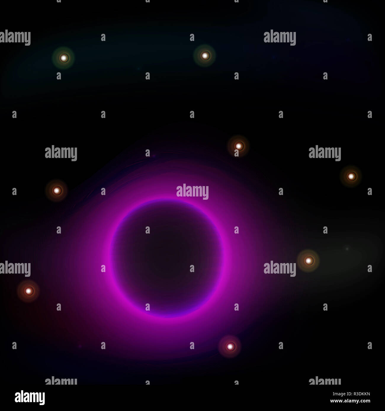 Abstract fantasy part of the big universe. An imaginary black hole ...