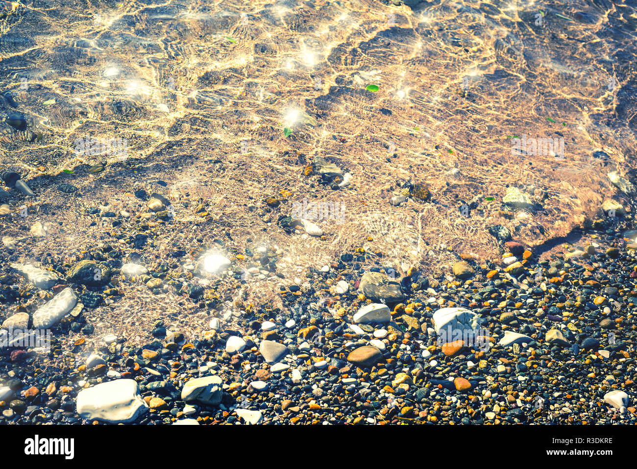 sunny calmy sea shallow water Stock Photo - Alamy