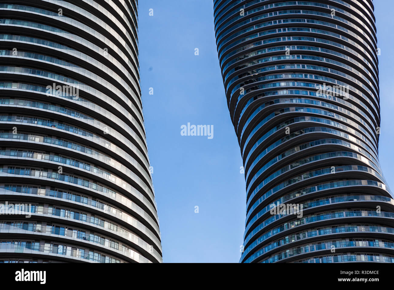 Toronto, CANADA - November 21, 2018: Twin towers of Absolute Condos in ...