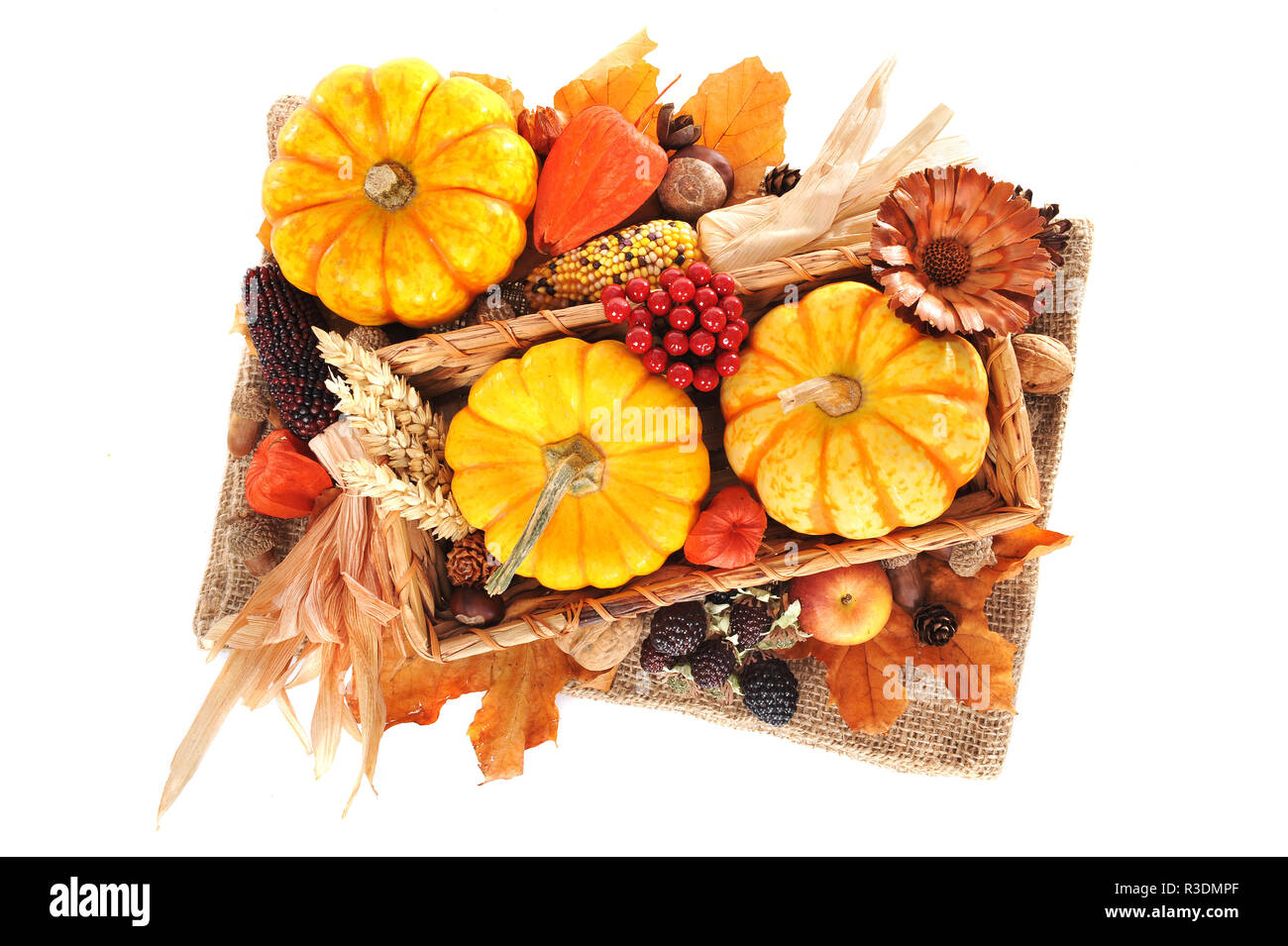 Apples autumn leaves thanksgiving Cut Out Stock Images & Pictures - Alamy