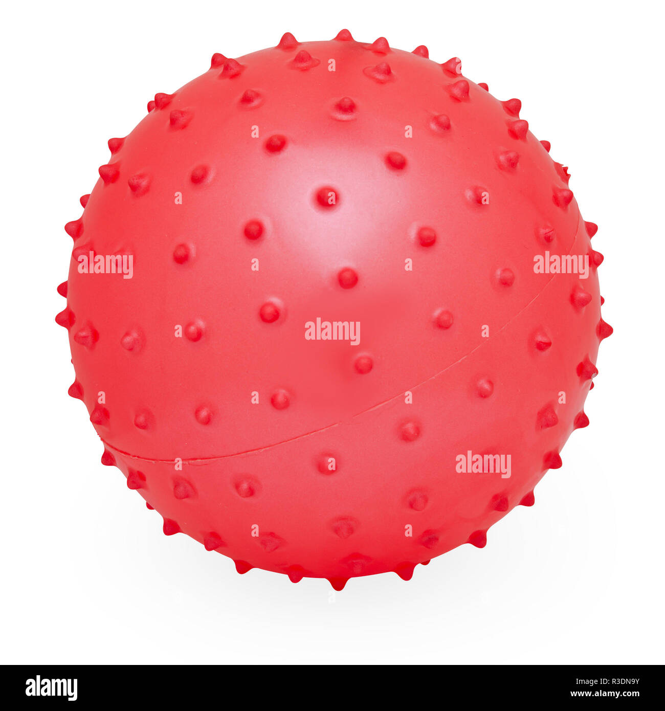 Childrens Round Silicone Inflatable Red Knobby Ball Stock Photo - Alamy