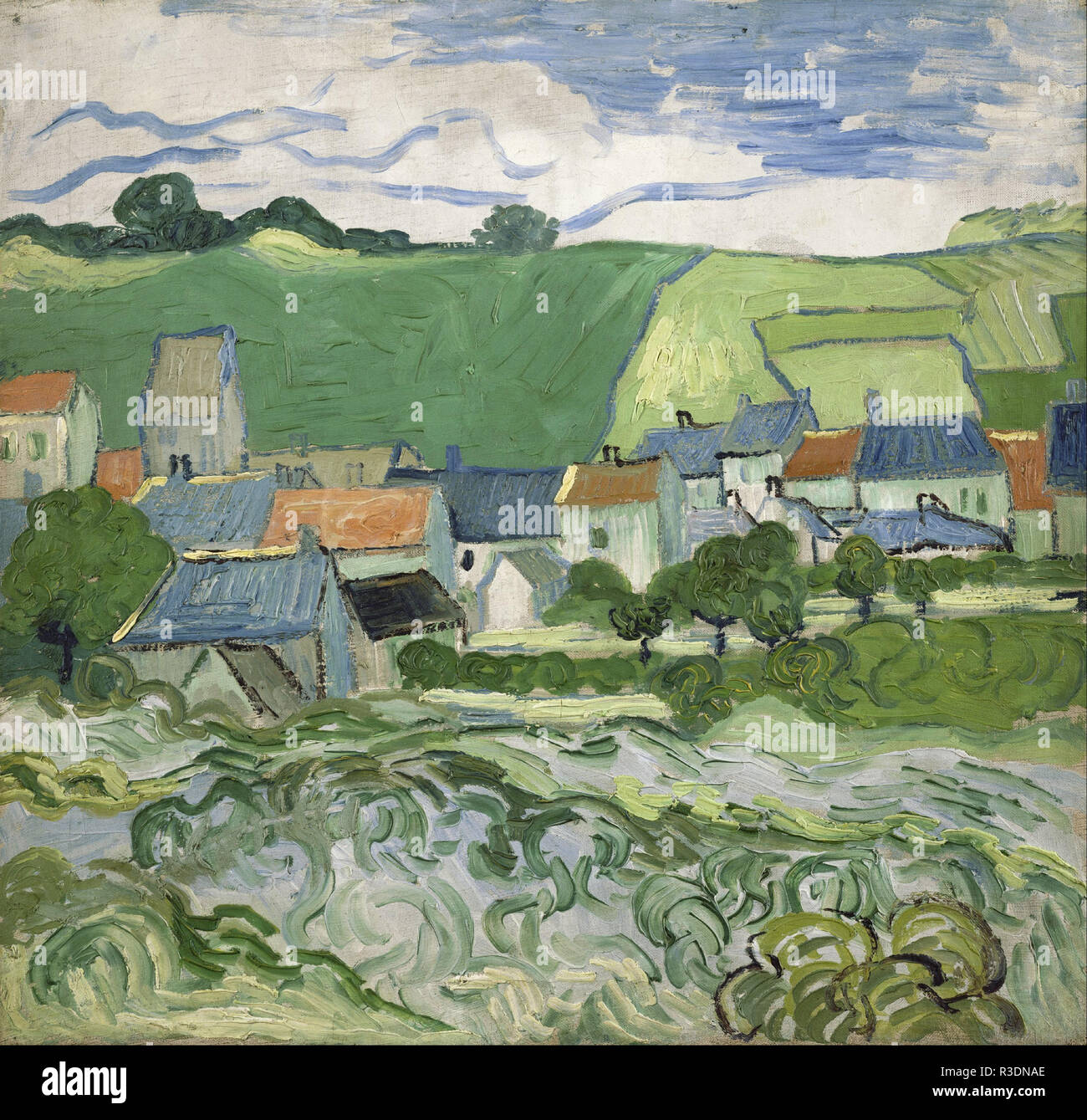 View of Auvers. Date/Period: May 1890 - June 1890. Landscape. Oil on ...