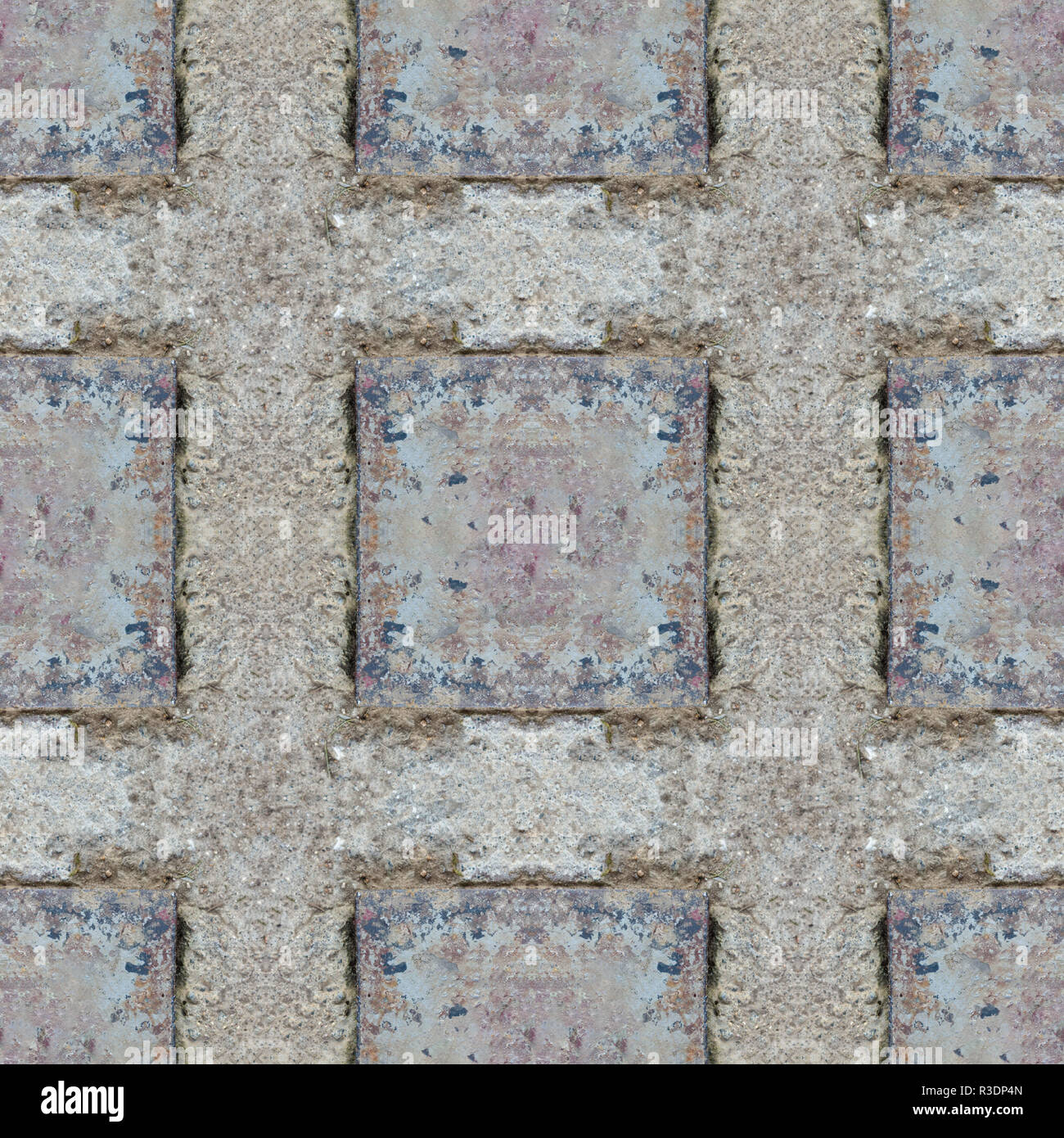 Abstract seamless pattern for designers with rusty steel panel on ...