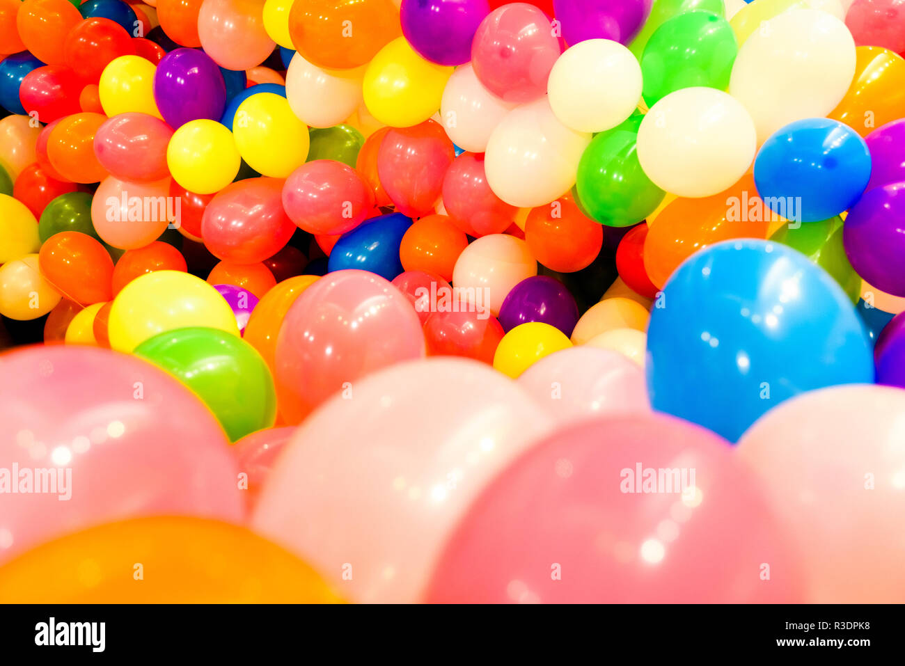 Set of colored balloons for parties and round weddings Stock Photo - Alamy