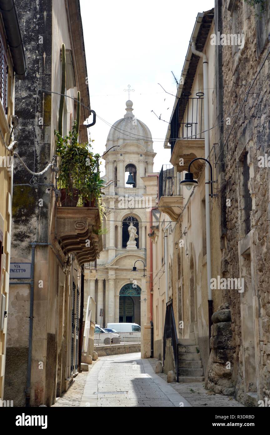Scicli, a Sicilian town Stock Photo - Alamy