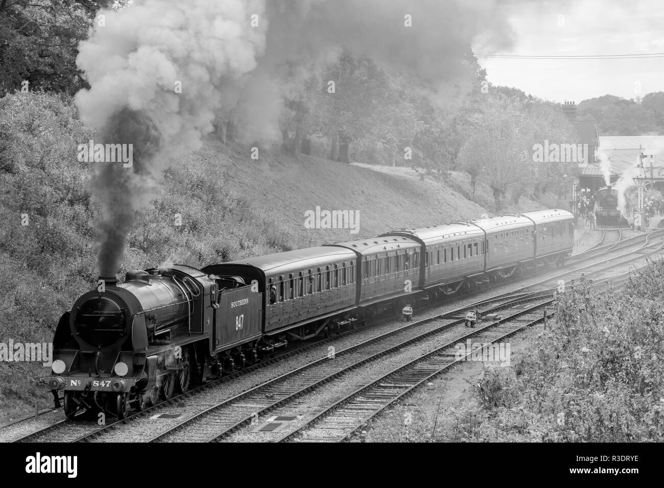 Railway coach Black and White Stock Photos & Images - Alamy