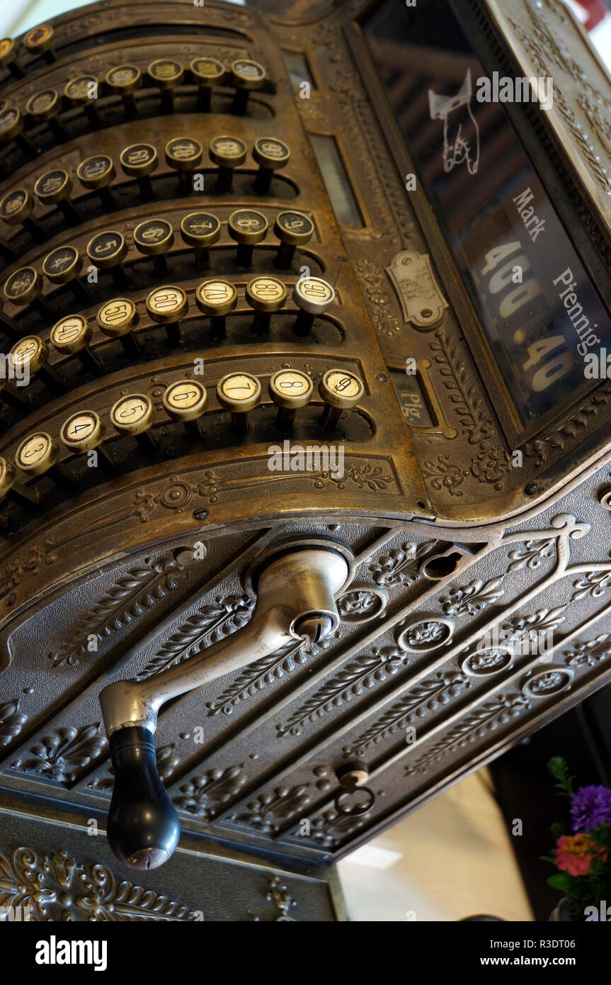 Old fashioned cash machine hi-res stock photography and images - Alamy