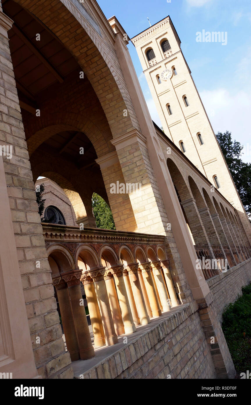 protestant church bornstedt Stock Photo - Alamy