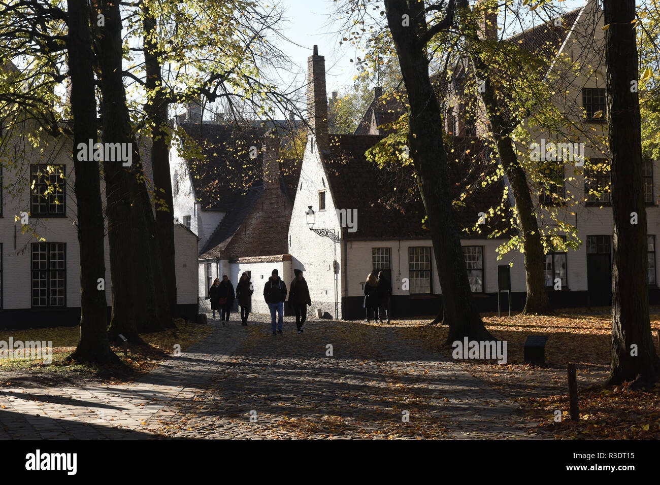 Bruges (Brugge), Belgium The Begijnhof benedictine convent Stock Photo ...