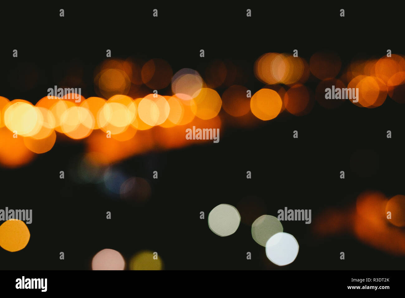 bokeh light defocused blurred background, colorful night lights with ...