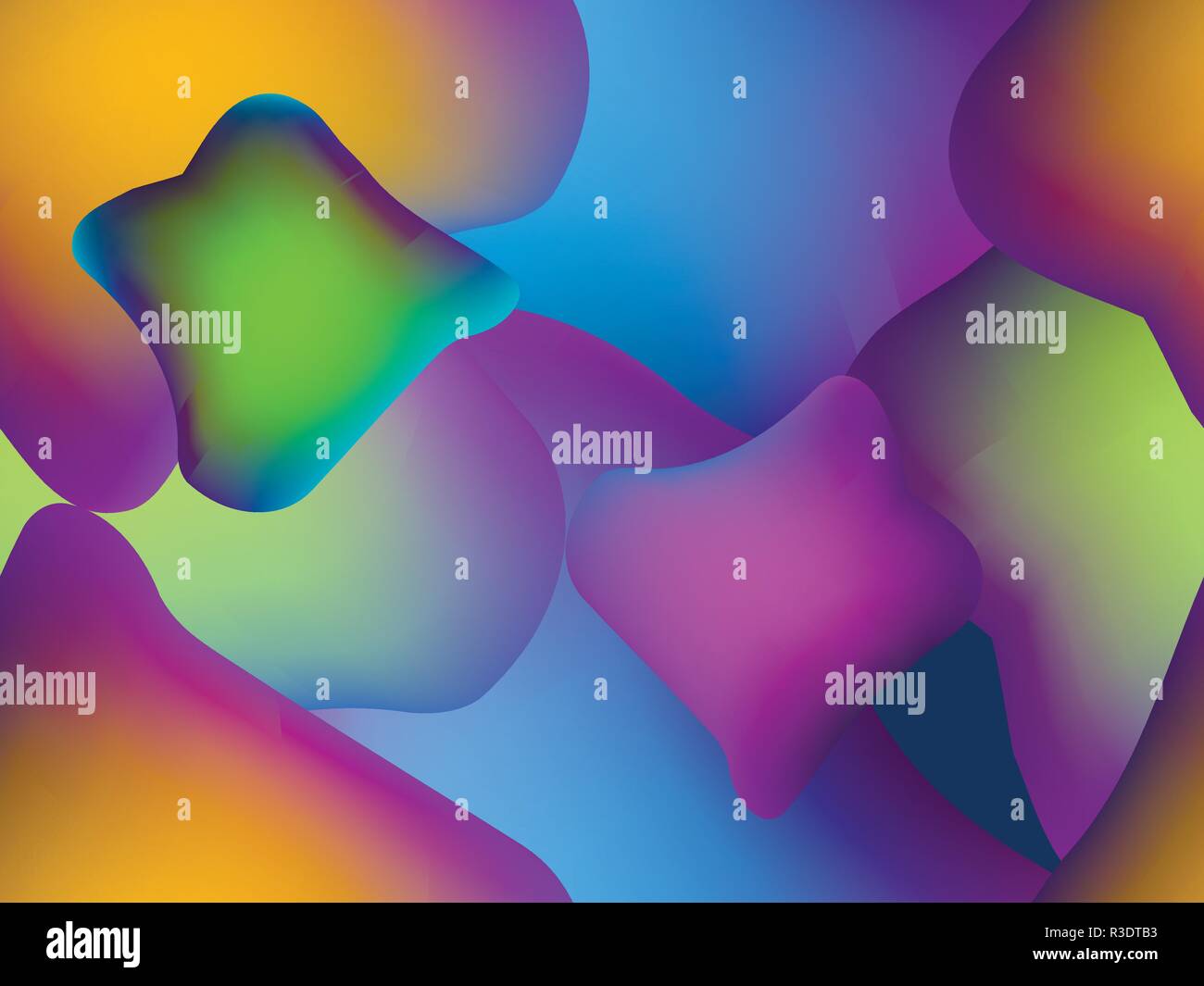 Liquid shapes seamless pattern. Abstract colorful gradient. Vector ...