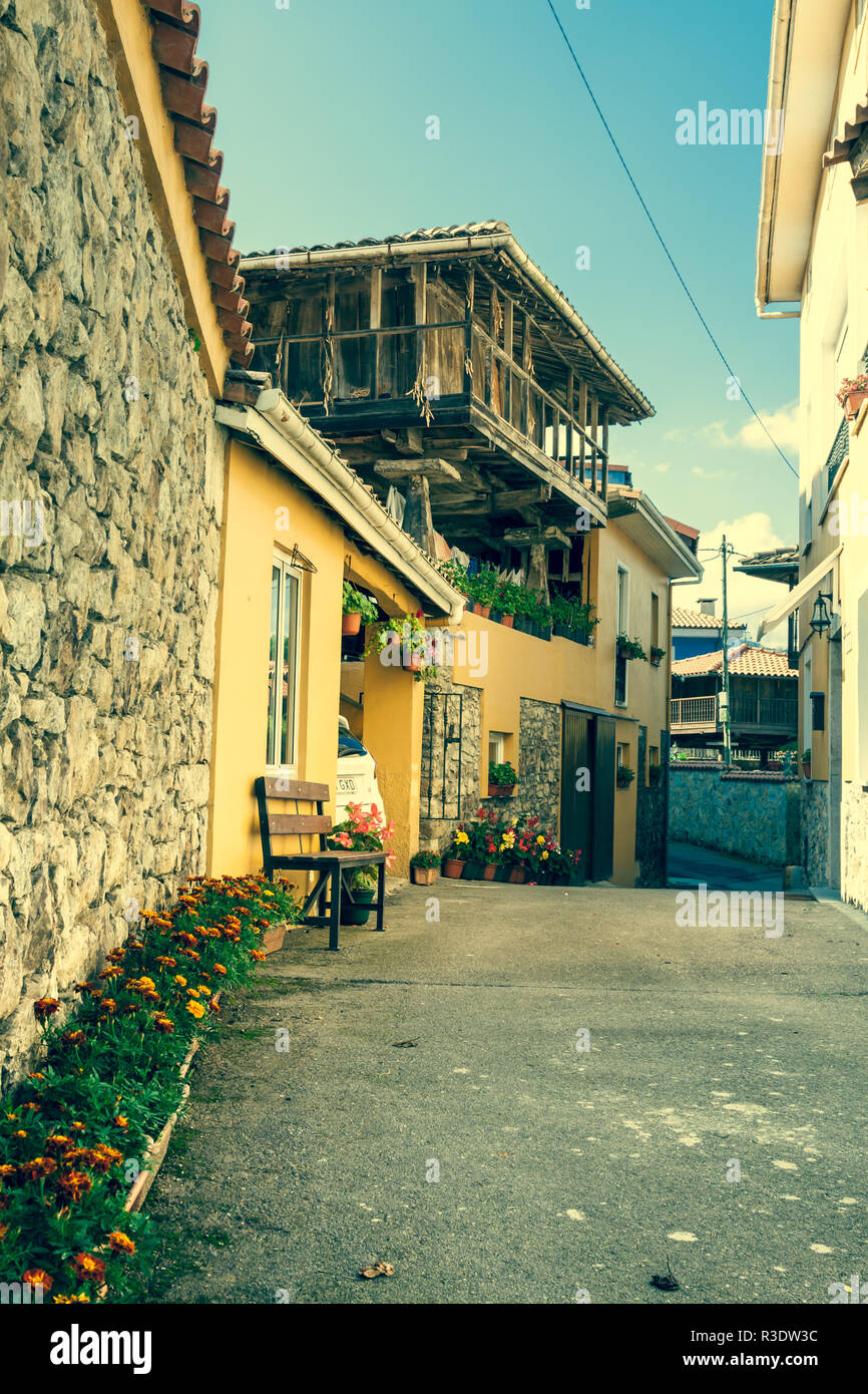 pravia,old wooden building used as barn. asturias,spain Stock Photo - Alamy