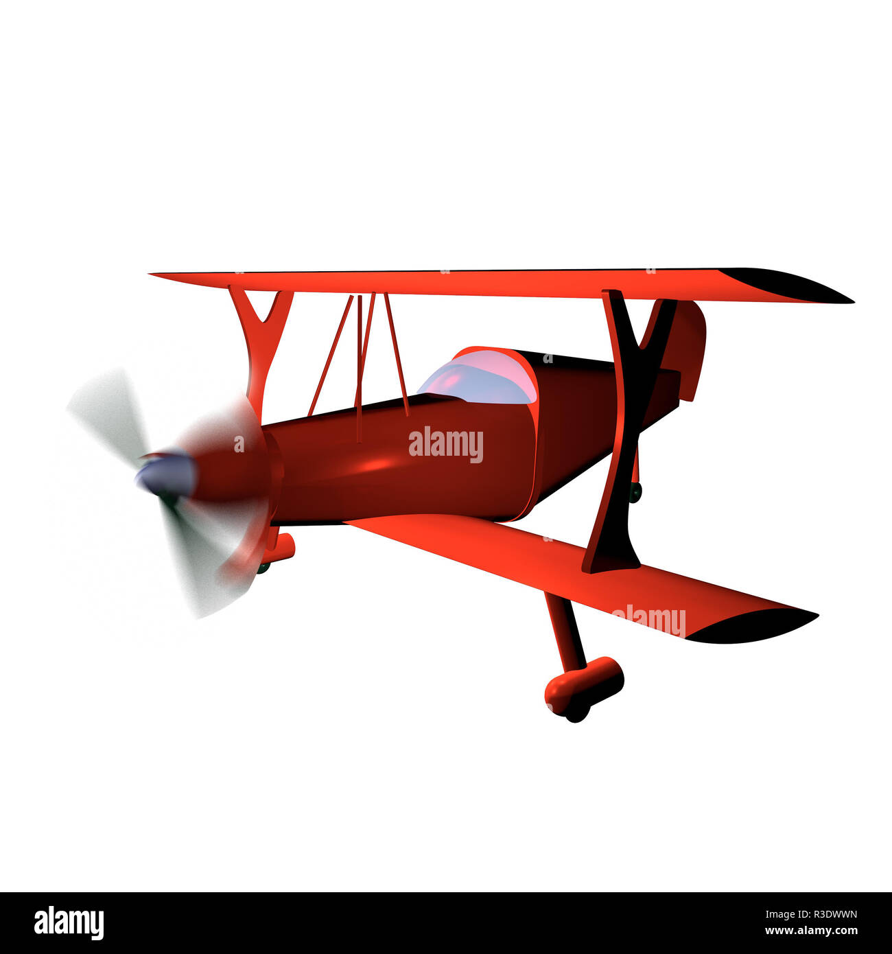 Yellow biplane Cut Out Stock Images & Pictures - Alamy