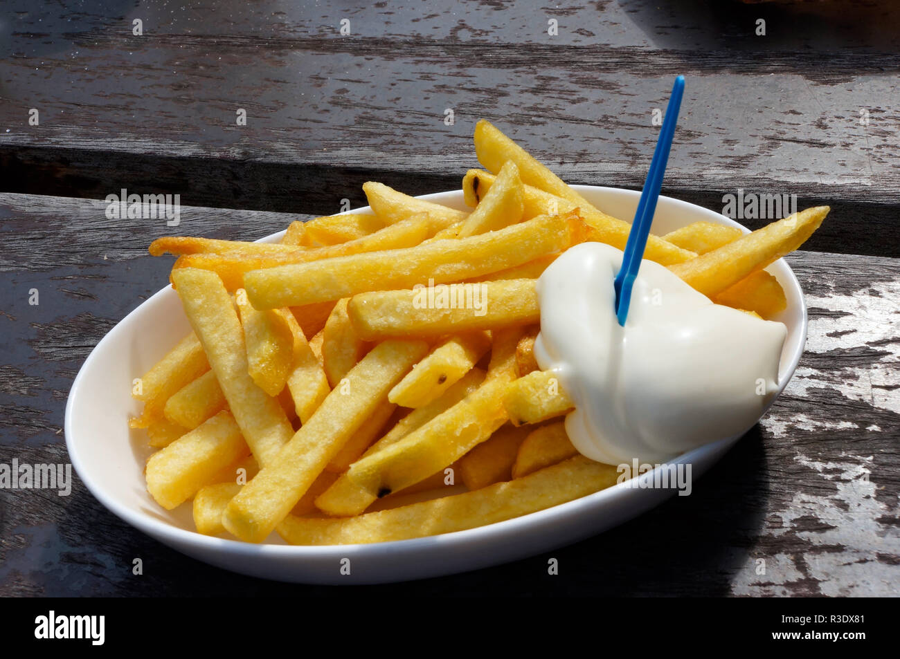 french fries with mayo Stock Photo - Alamy