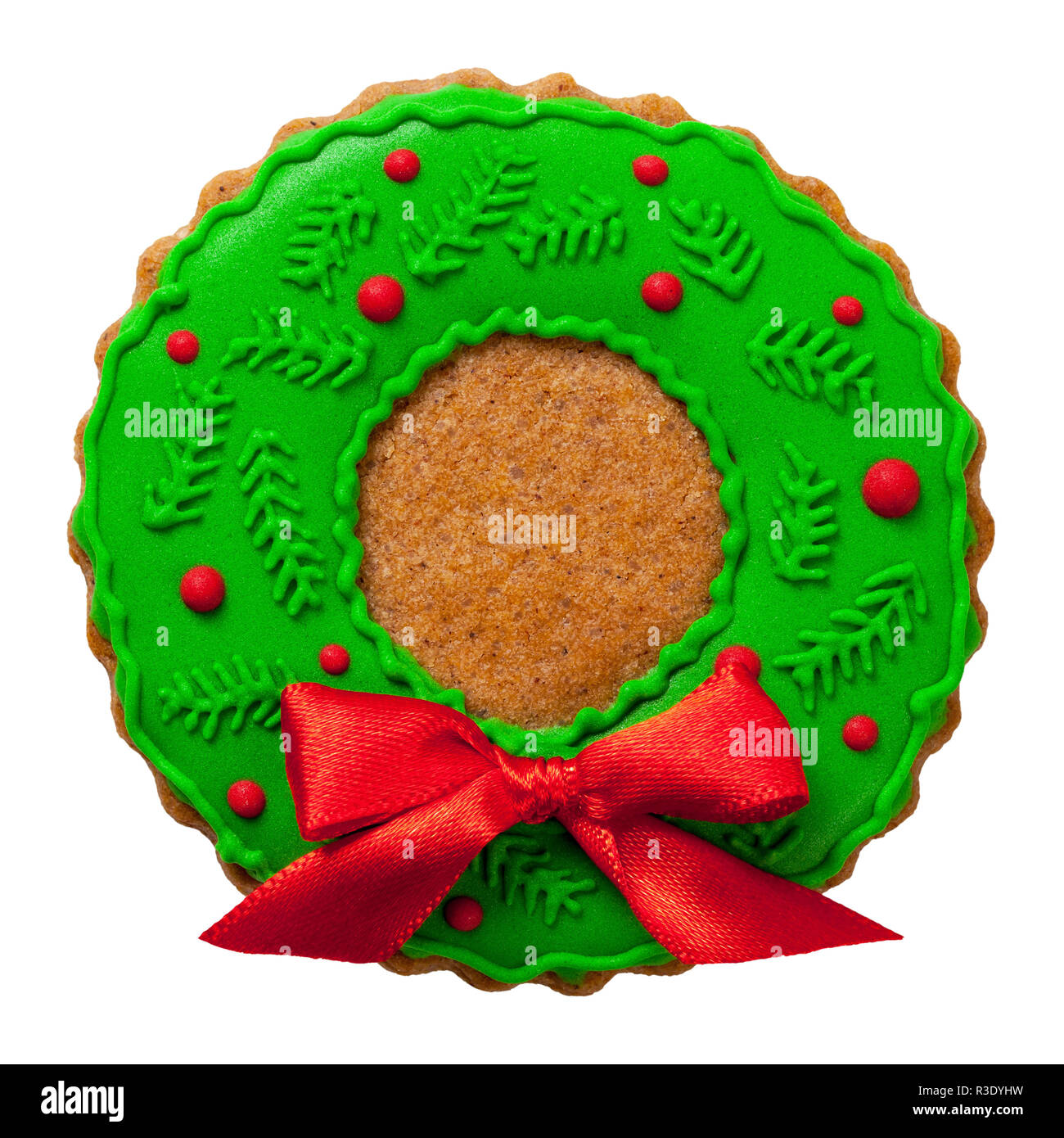 Green gingerbread cookie design Cut Out Stock Images & Pictures - Alamy