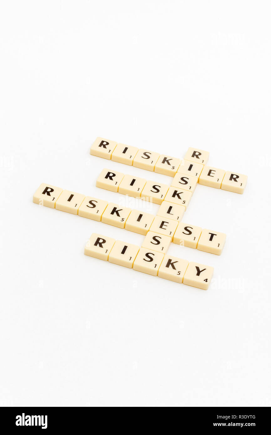 Letter tiles for RISK concept - business risk, risk assessment, risk ...