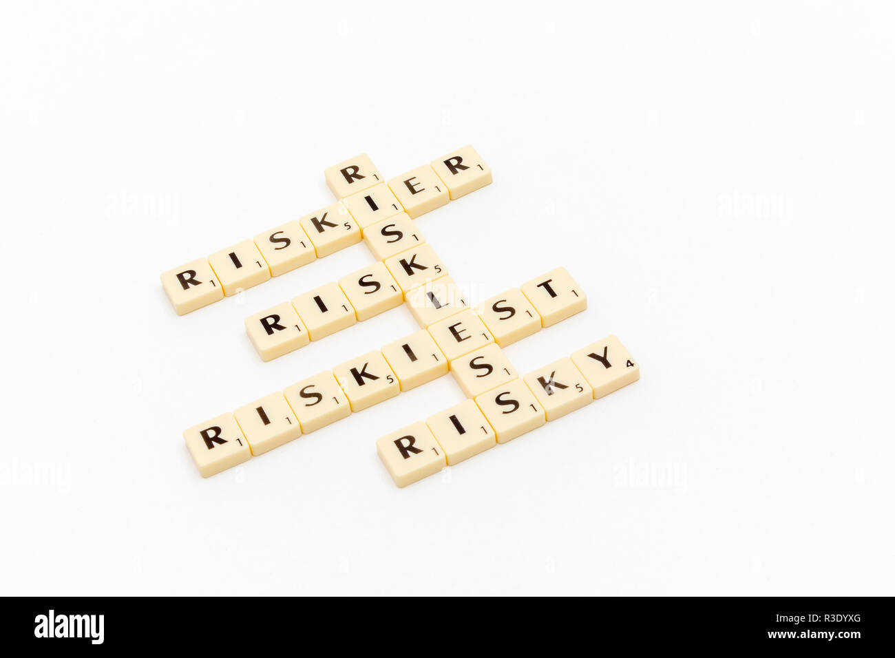 Letter tiles for RISK concept - business risk, risk assessment, risk ...