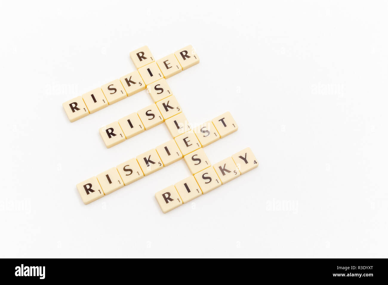 Letter tiles for RISK concept - business risk, risk assessment, risk ...