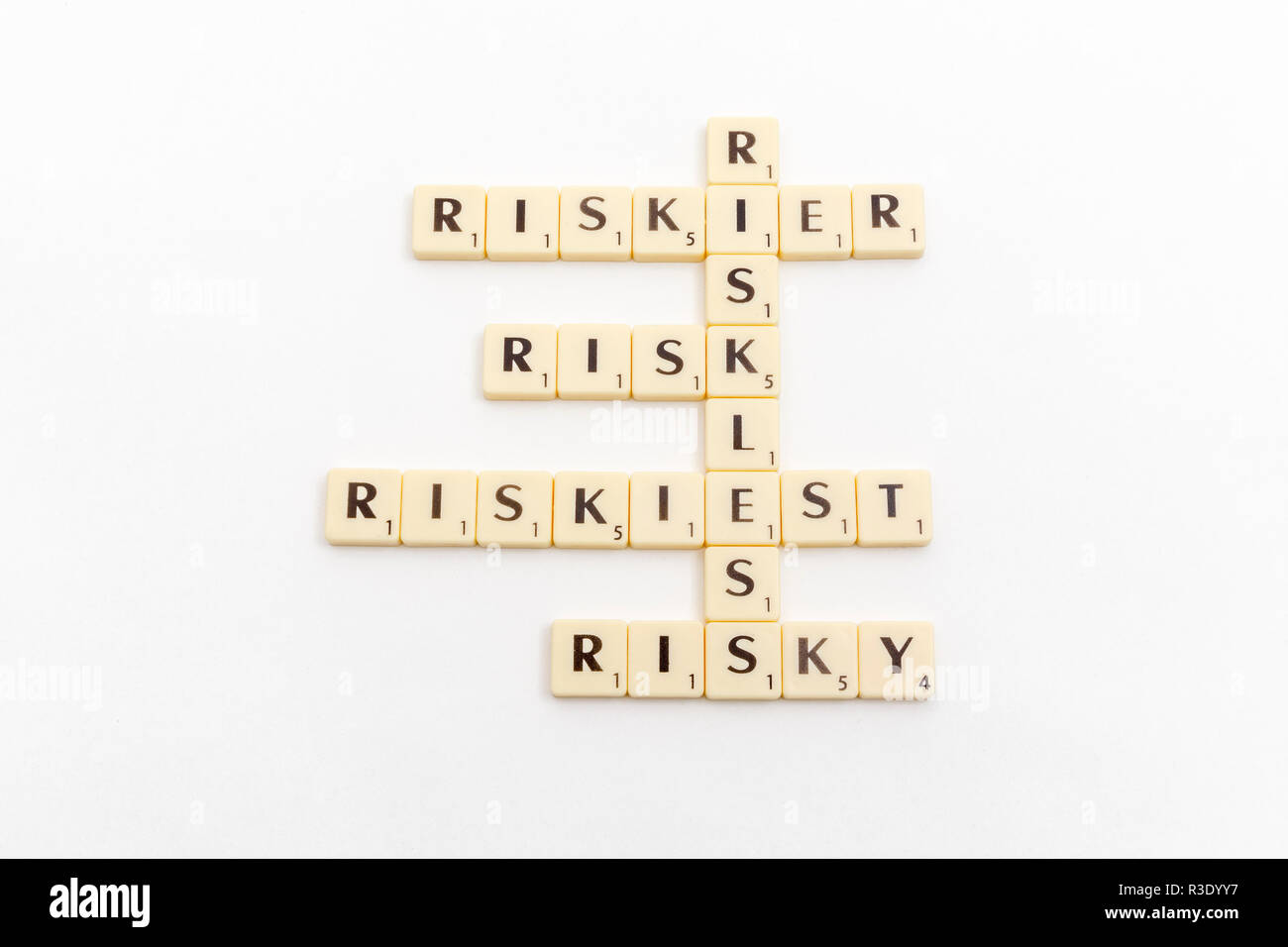 Letter tiles for RISK concept - business risk, risk assessment, risk ...
