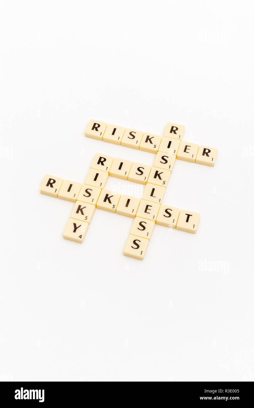 Letter tiles for RISK concept - business risk, risk assessment, risk ...