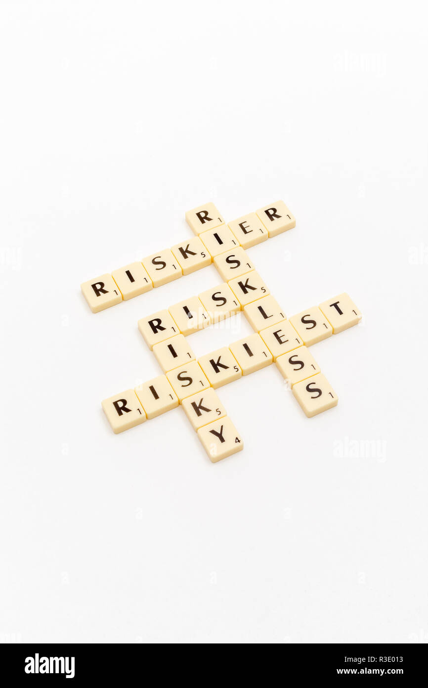 Letter tiles for RISK concept - business risk, risk assessment, risk ...