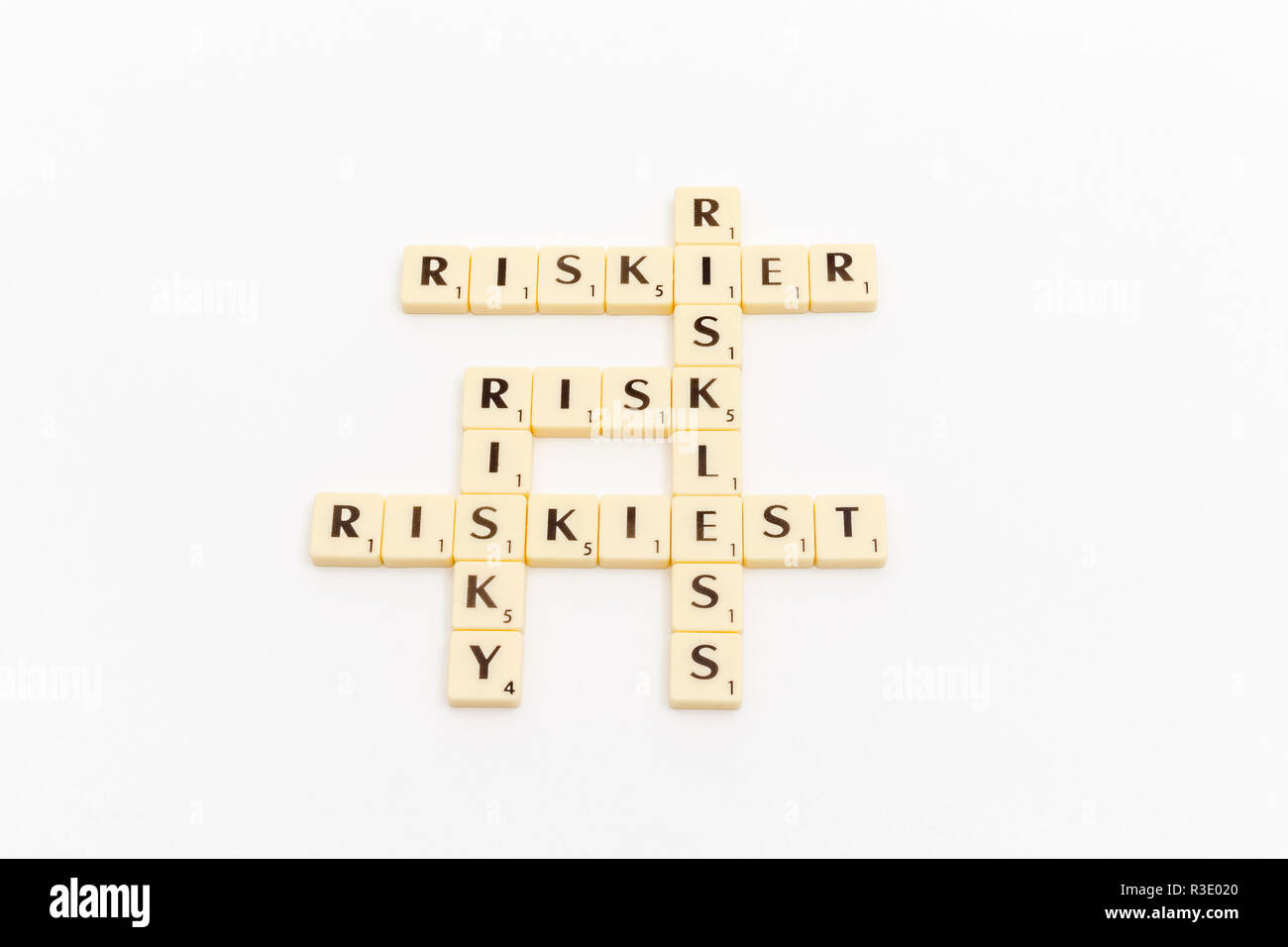 Letter tiles for RISK concept - business risk, risk assessment, risk ...