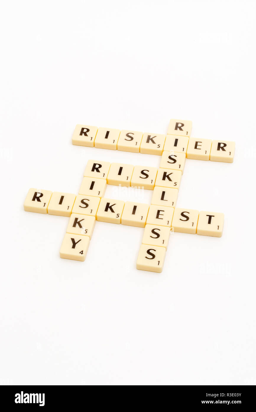 Letter tiles for RISK concept - business risk, risk assessment, risk ...