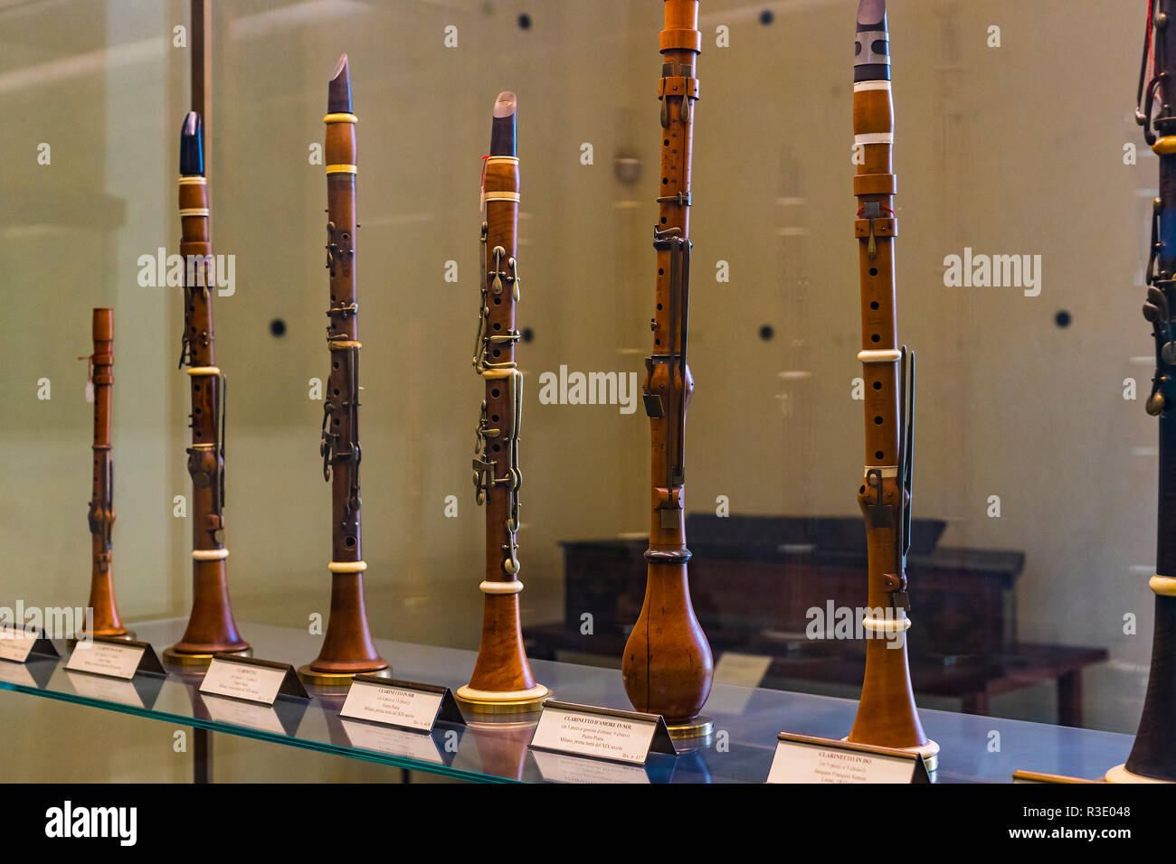 MILAN, ITALY - 6 JUNE 2018 : Exhibition of musical instruments of Milan ...