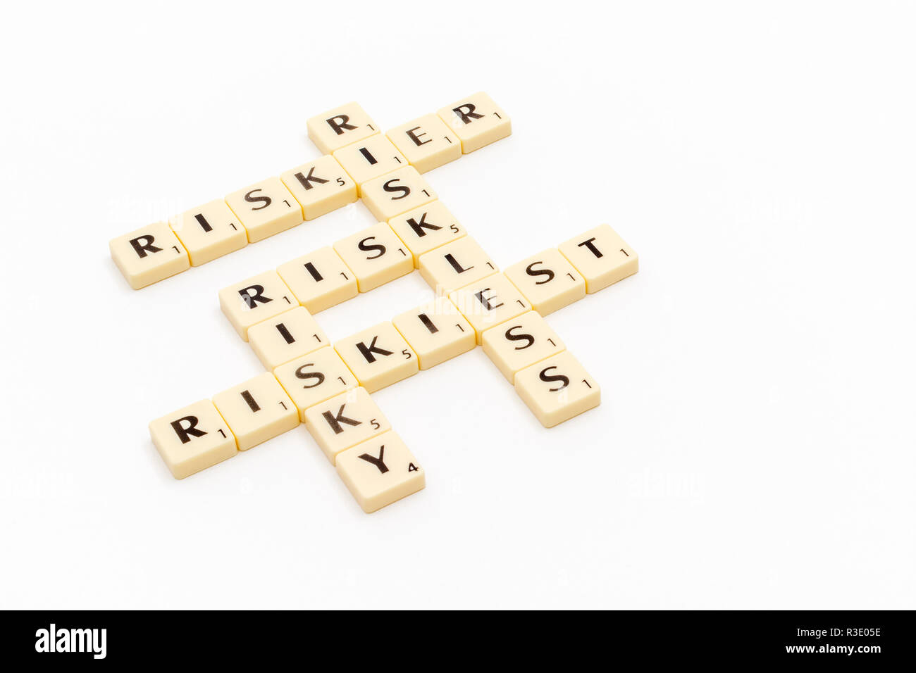 Letter tiles for RISK concept - business risk, risk assessment, risk ...