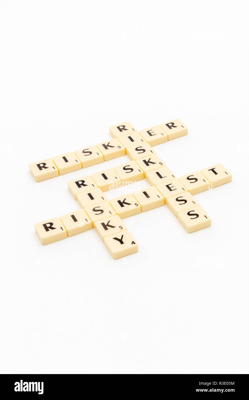 Letter tiles for RISK concept - business risk, risk assessment, risk ...