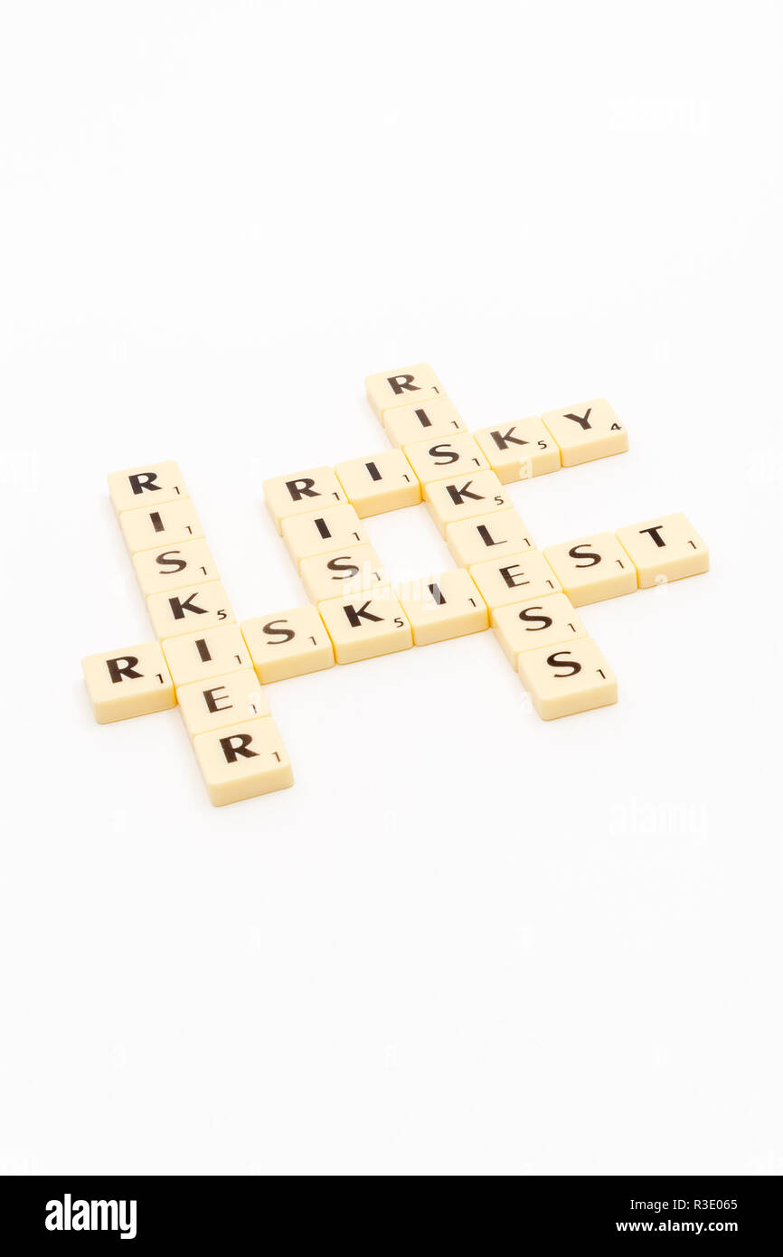 Letter tiles for RISK concept - business risk, risk assessment, risk ...