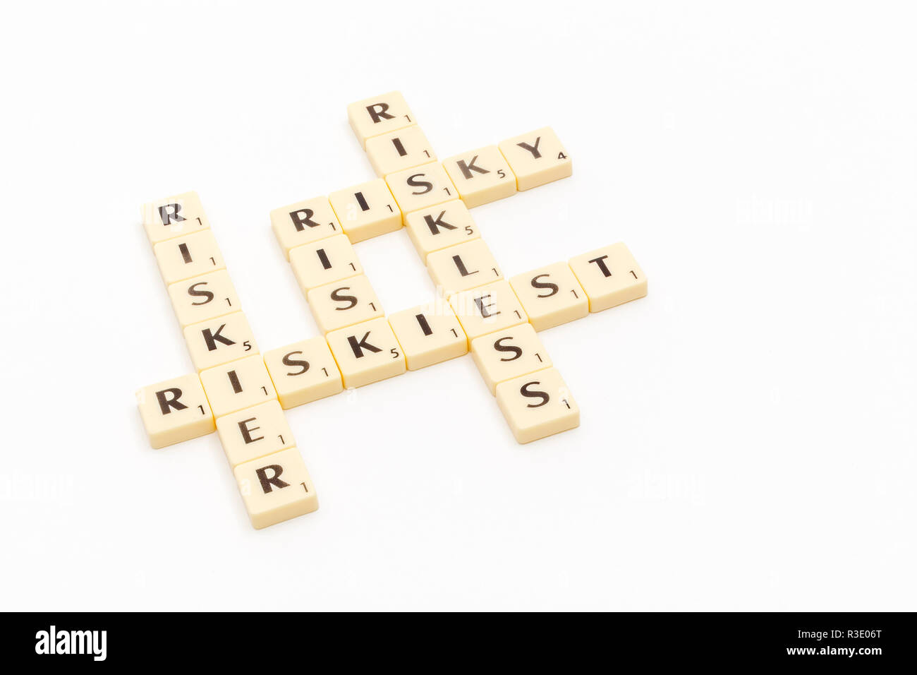 Letter tiles for RISK concept - business risk, risk assessment, risk ...