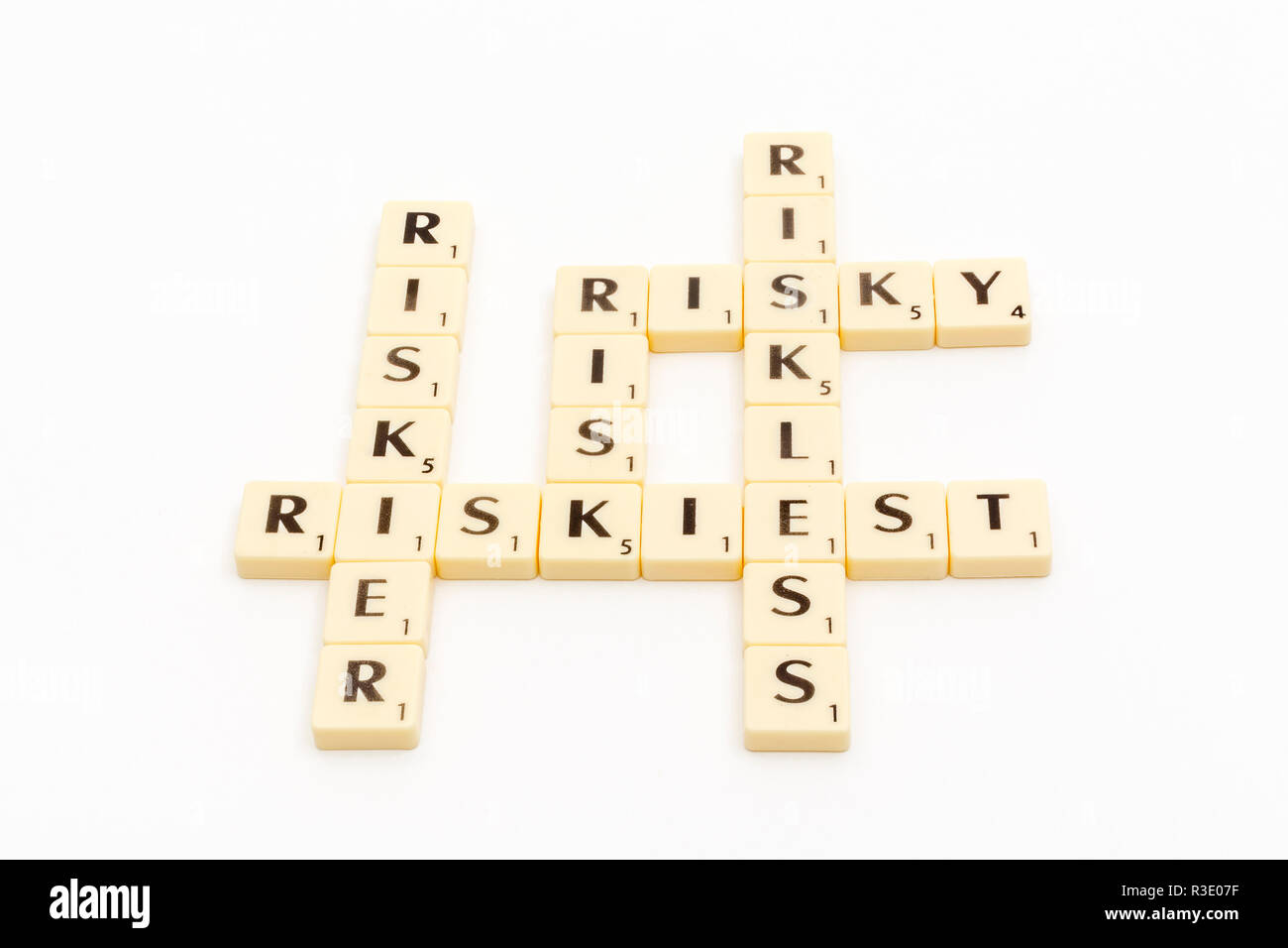Letter tiles for RISK concept - business risk, risk assessment, risk ...