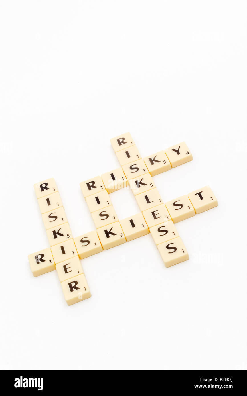 Letter tiles for RISK concept - business risk, risk assessment, risk ...