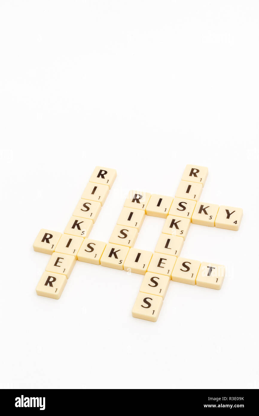 Letter tiles for RISK concept - business risk, risk assessment, risk ...