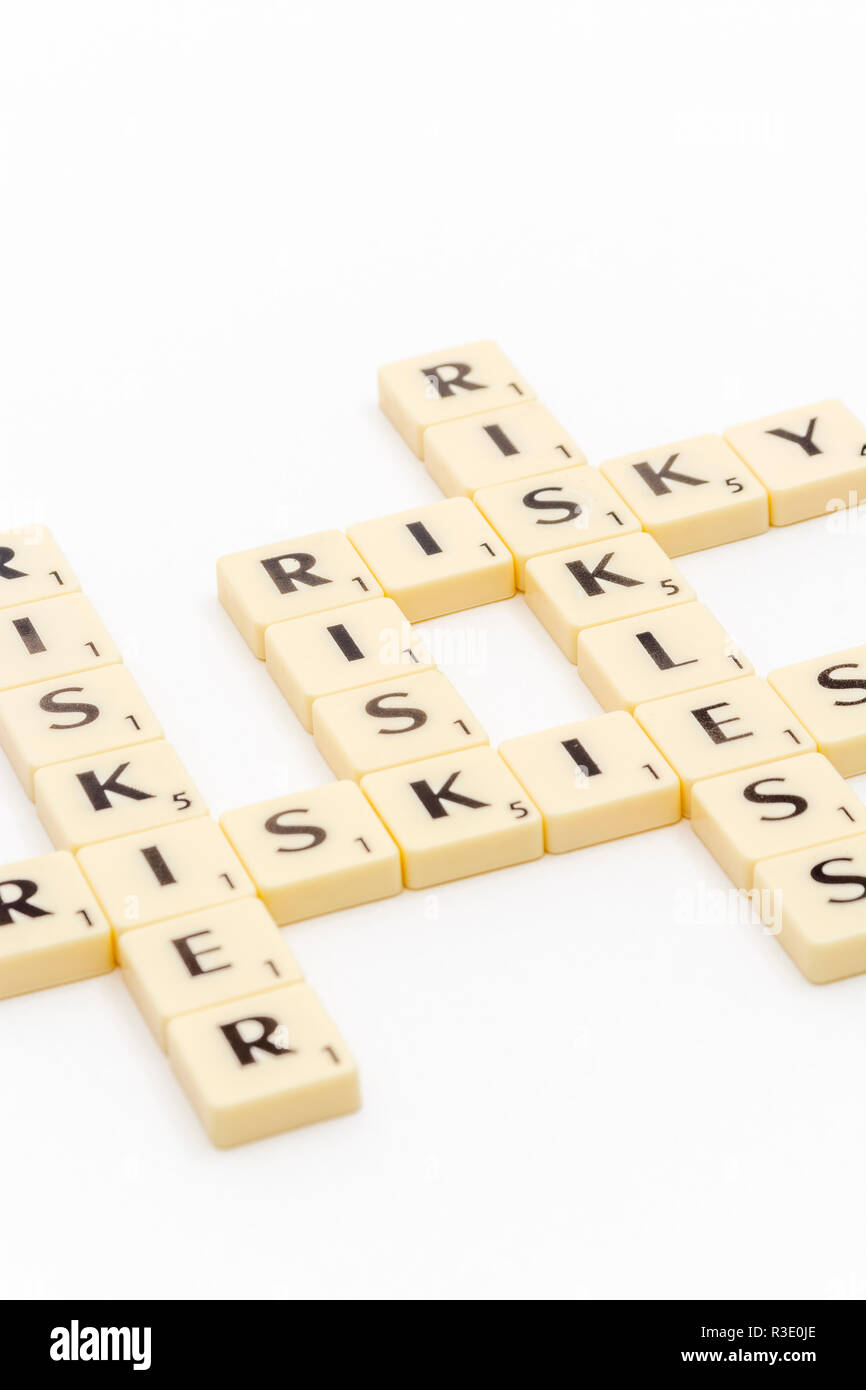 Letter tiles for RISK concept - business risk, risk assessment, risk ...