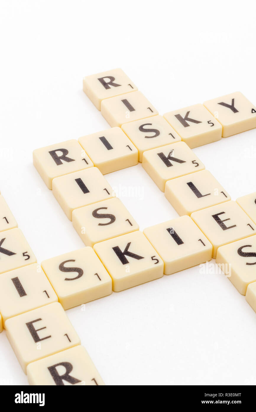 Letter tiles for RISK concept - business risk, risk assessment, risk ...