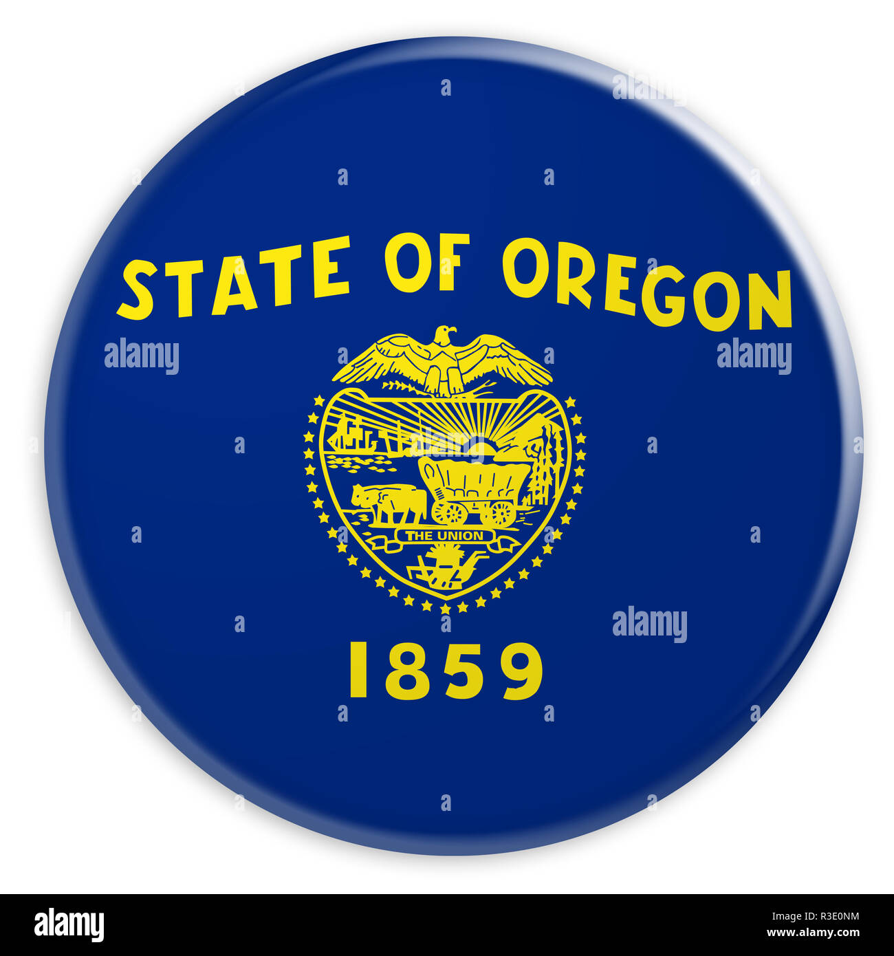 Oregon state america badge hi-res stock photography and images - Alamy