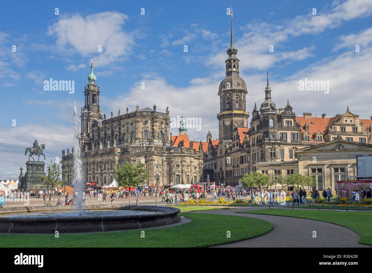 Dresden residenzschloss or dresdner schloss hi-res stock photography ...